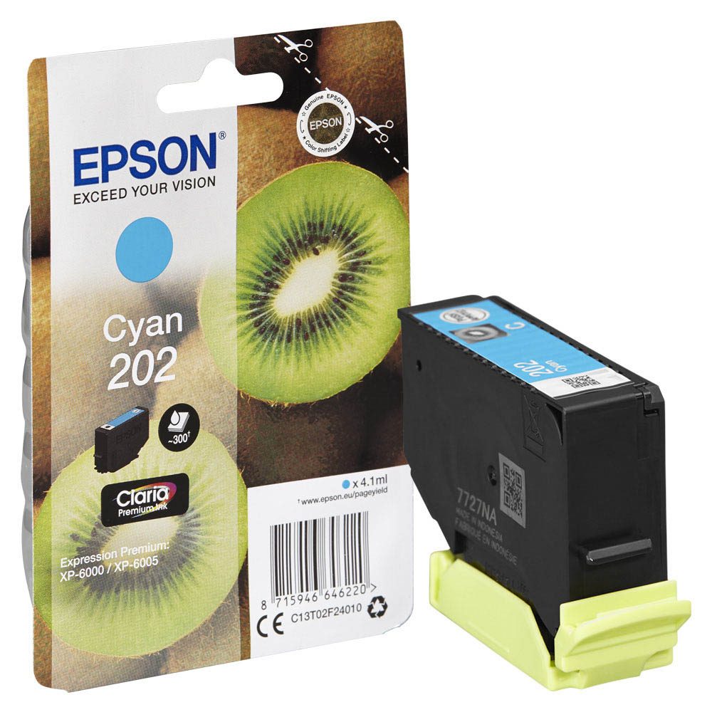 EPSON 202 T02F24 cyan Druckerpatrone buroplus