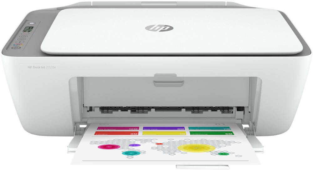 HP DeskJet 2720e All in One 3 in 1 Tintenstrahl Multifunktionsdrucker weiB HP Instant Ink fahig buroplus